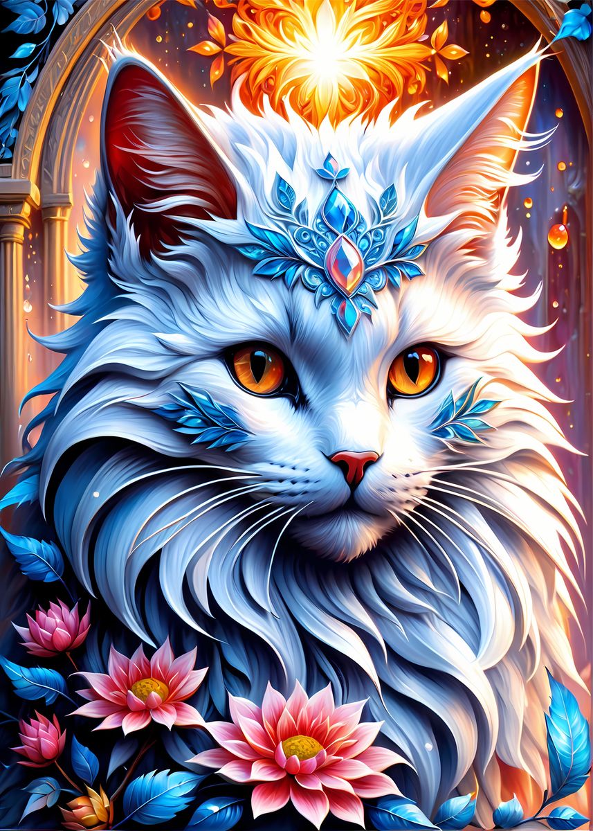 'Cat Ice Cold' Poster, picture, metal print, paint by Poster ...