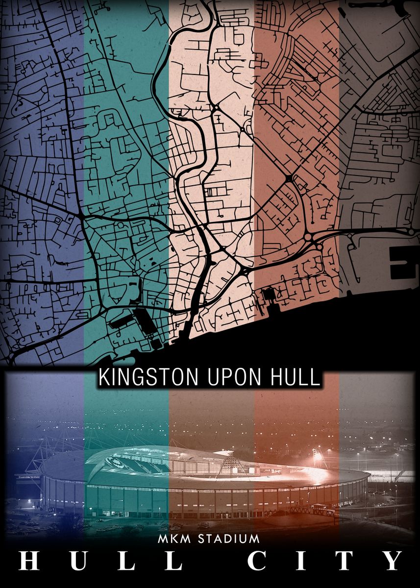 'Mkm Stadium Hull City Un' Poster, picture, metal print, paint by ...