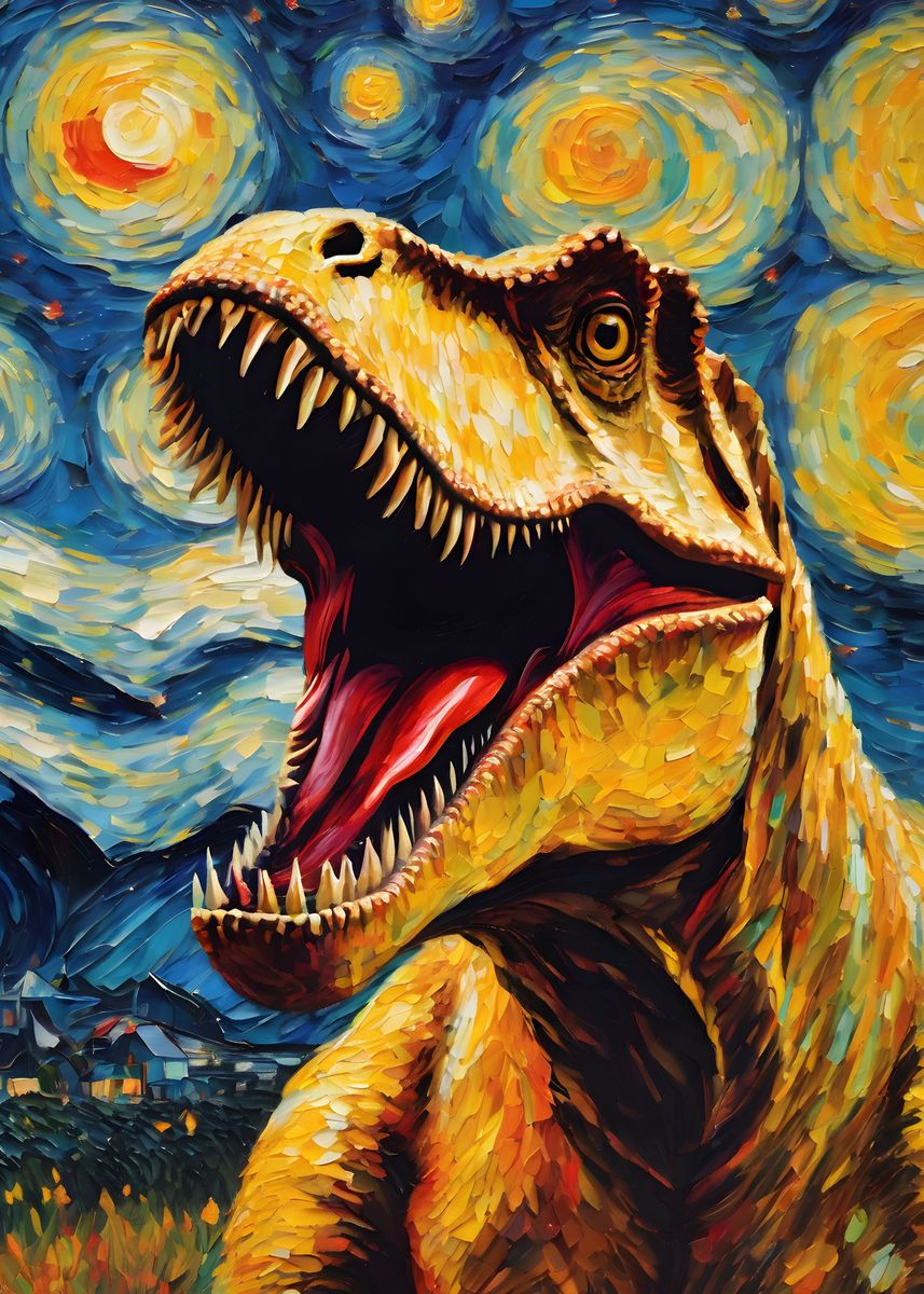 'Trex' Poster, picture, metal print, paint by DG ArtPrints | Displate