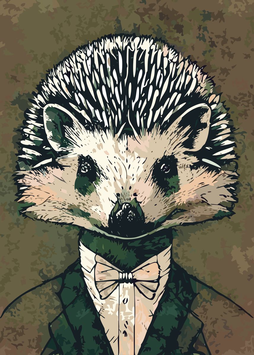 'Spiky the Hedgehog' Poster, picture, metal print, paint by der Mumpitz ...
