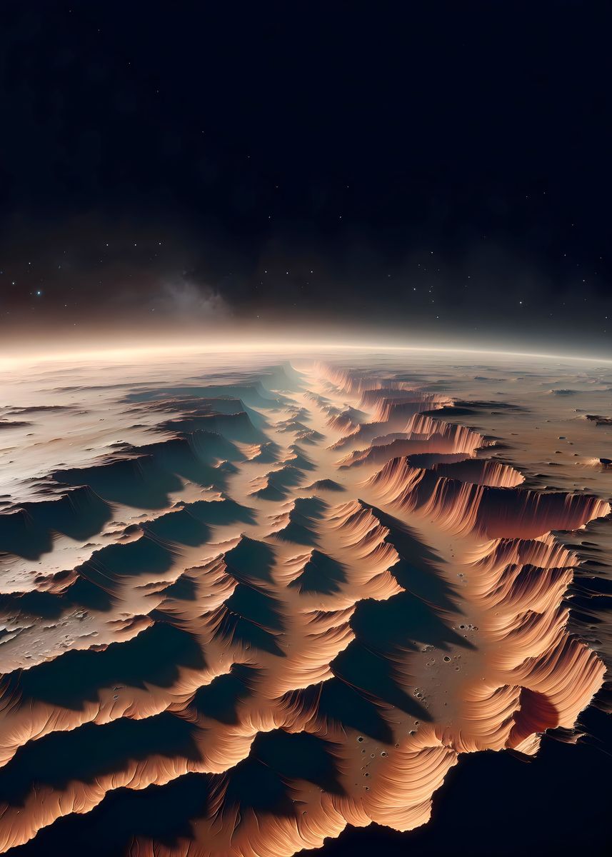 'Planet Mars Space' Poster, picture, metal print, paint by ELYussArt ...