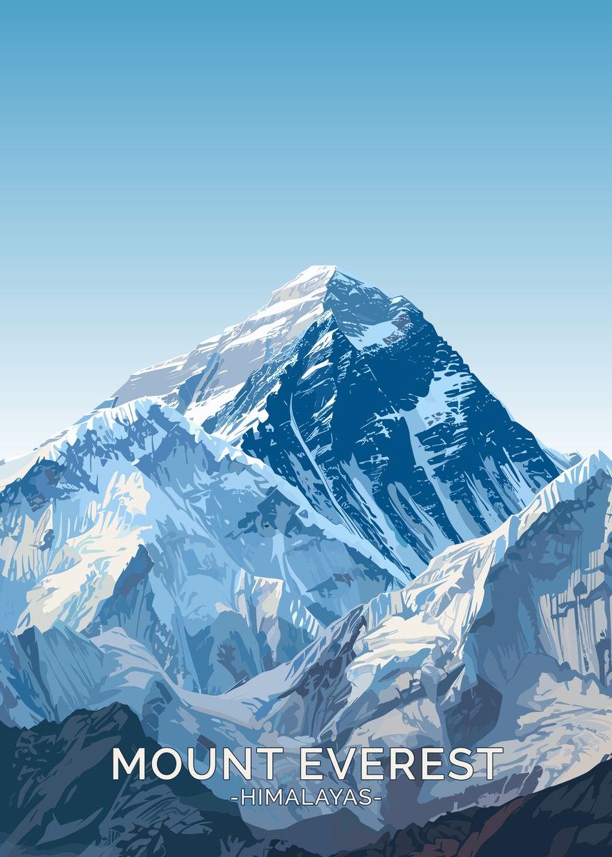 'Mount Everest' Poster, picture, metal print, paint by DOA | Displate