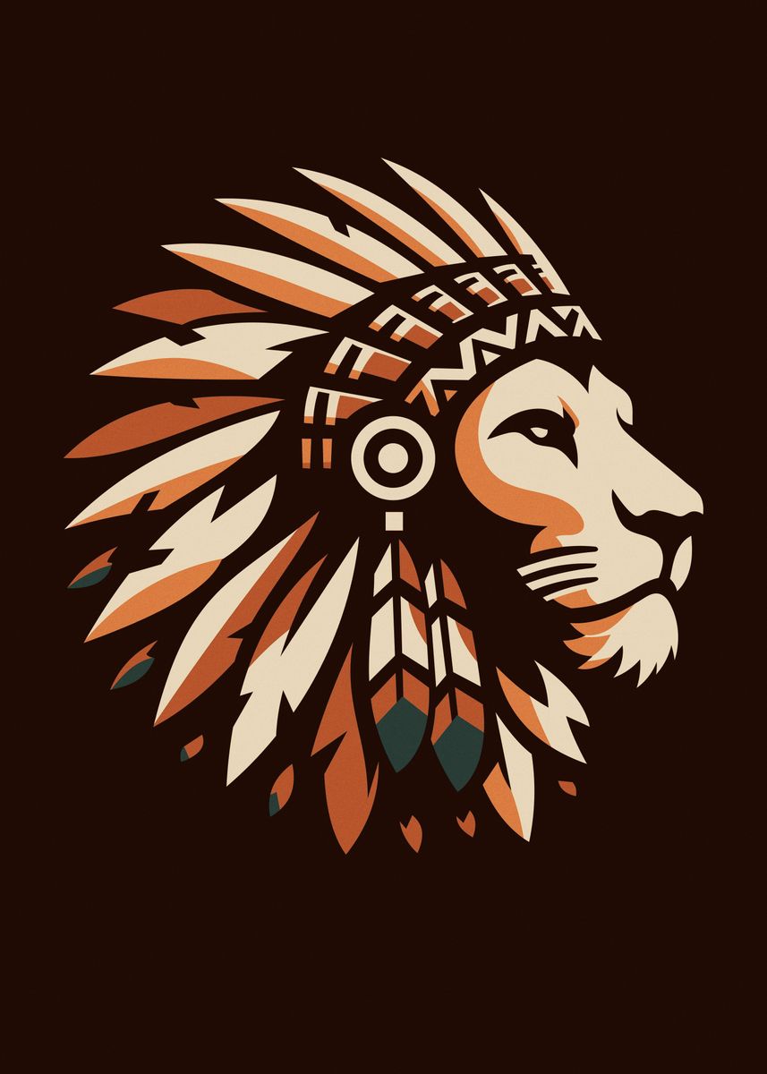 'Majestic mane' Poster, picture, metal print, paint by Syahrasi | Displate