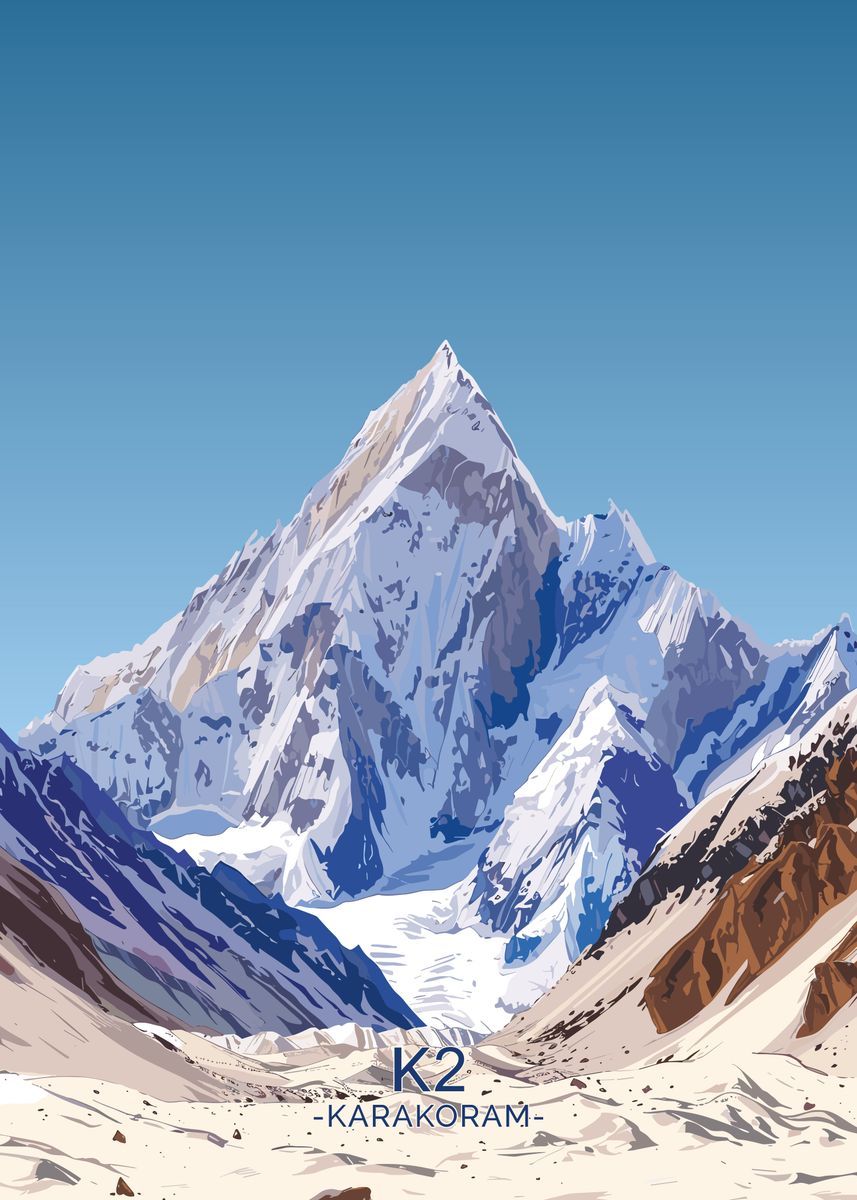 'K2' Poster, picture, metal print, paint by DOA | Displate