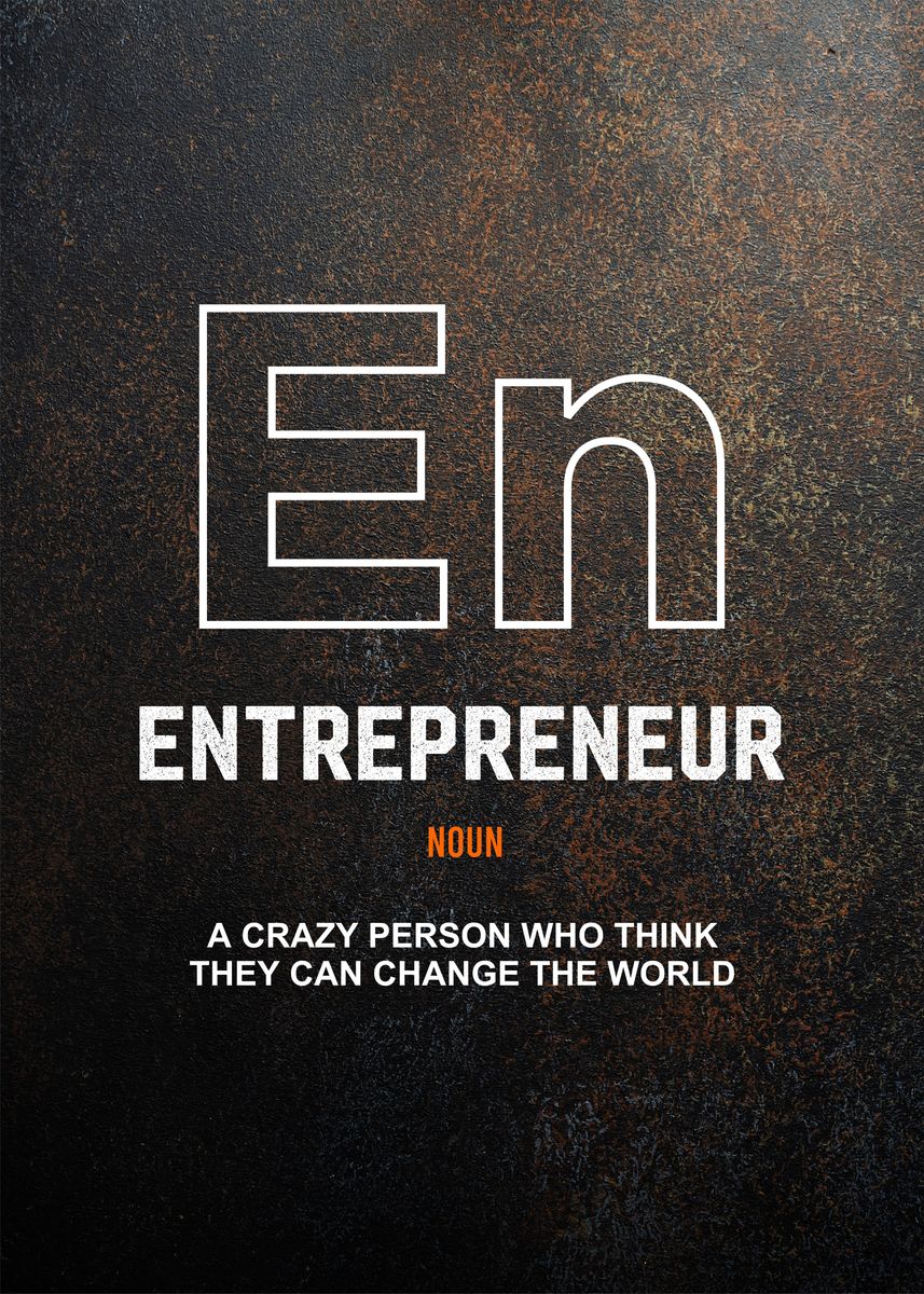 'entrepreneur definition' Poster, picture, metal print, paint by ...