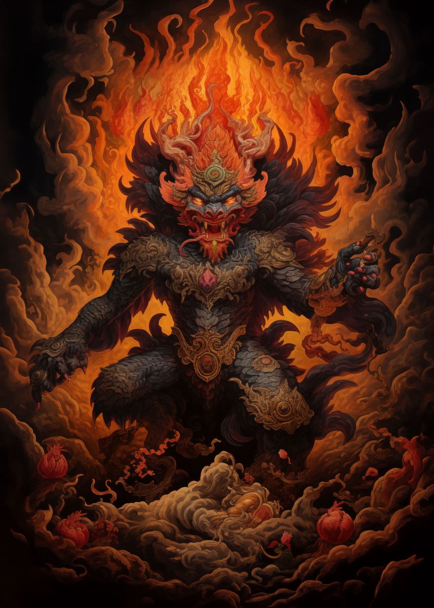 'Garuda' Poster, picture, metal print, paint by Nite Traveler | Displate