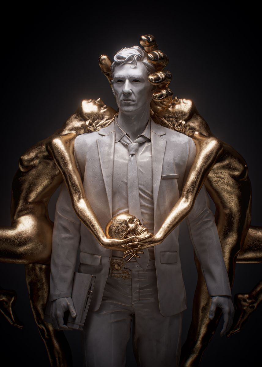 'Rust Cohle' Poster, picture, metal print, paint by Adam Spizak | Displate