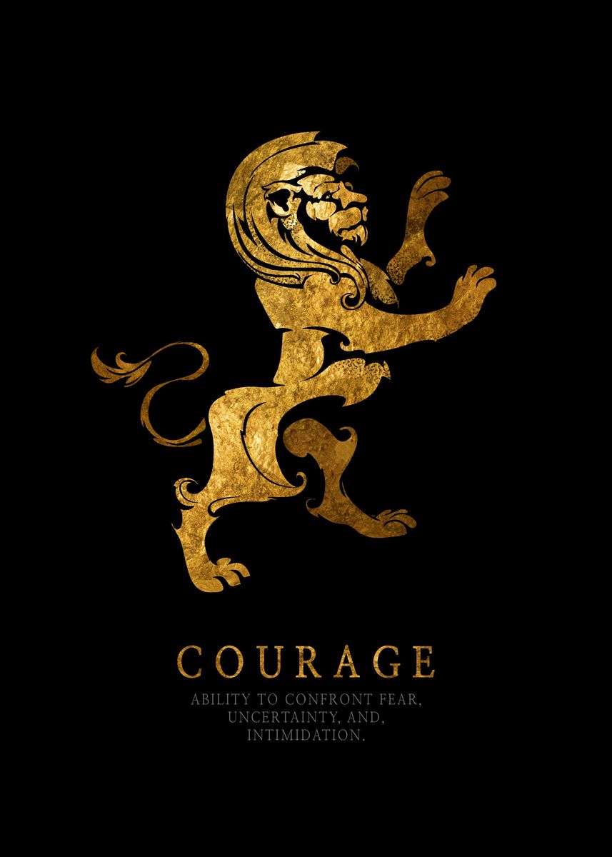 'Stoic Virtue Courage' Poster, picture, metal print, paint by Pong ...