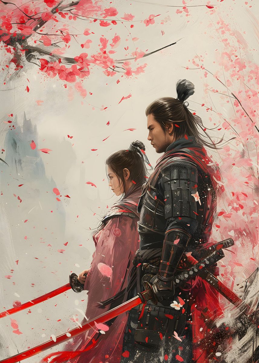 'Geisha Samurai Warrior' Poster, picture, metal print, paint by VAGANTE ...