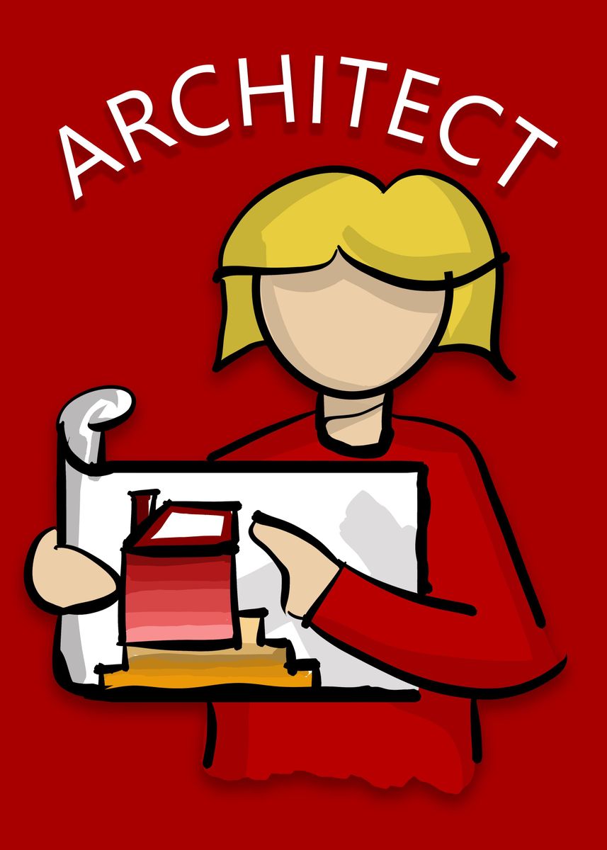 'Architect Comic ' Poster, picture, metal print, paint by Aymann Jamal | Displate