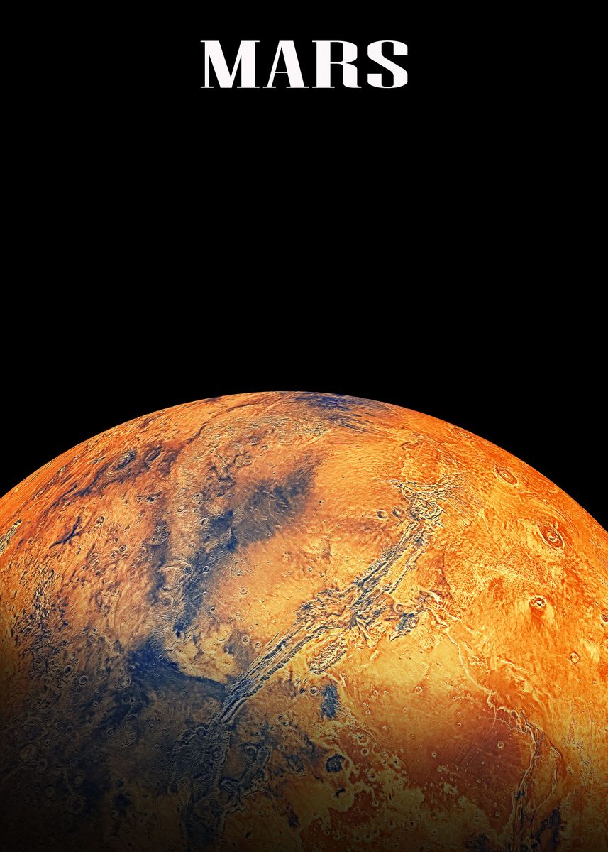 'Planet Mars Space' Poster, picture, metal print, paint by ELYussArt ...