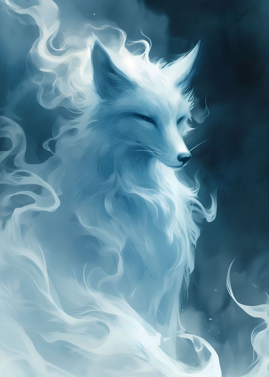 'Smoke Spirit Fox' Poster, picture, metal print, paint by AI and ME ...