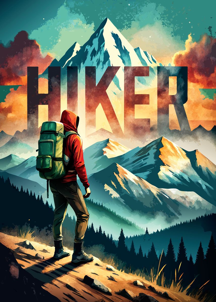 'For Hikers' Poster, picture, metal print, paint by Fireabend Designs ...