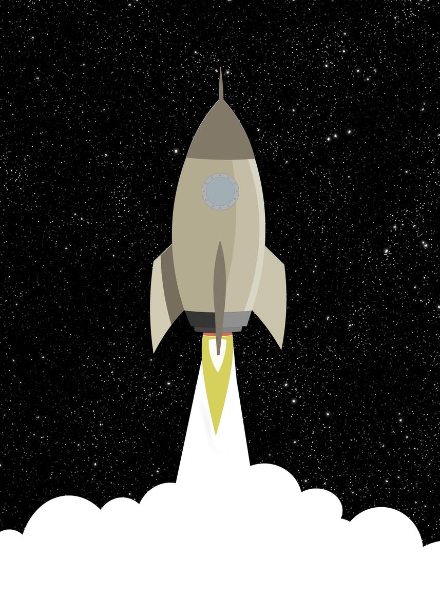 'Rocket blast off' Poster, picture, metal print, paint by HomeStead ...