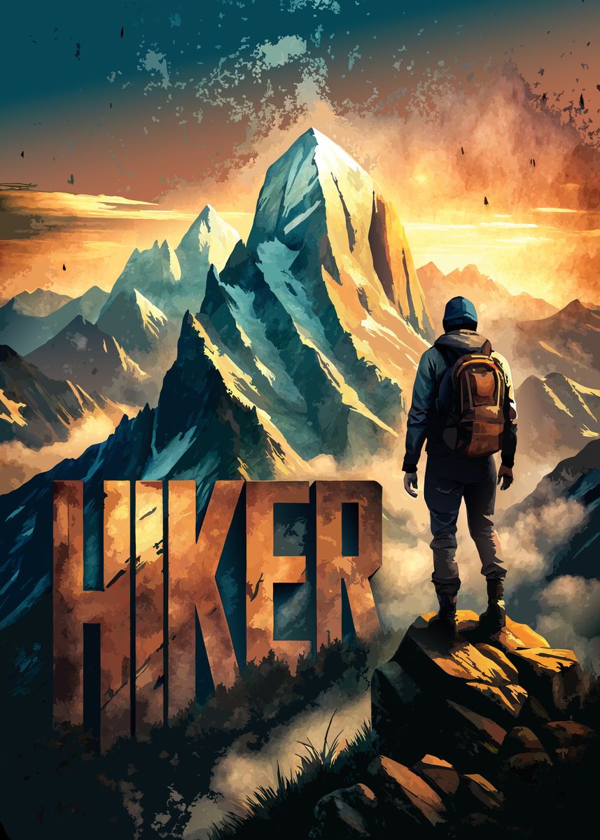 'For Hikers ' Poster, picture, metal print, paint by Fireabend Designs ...