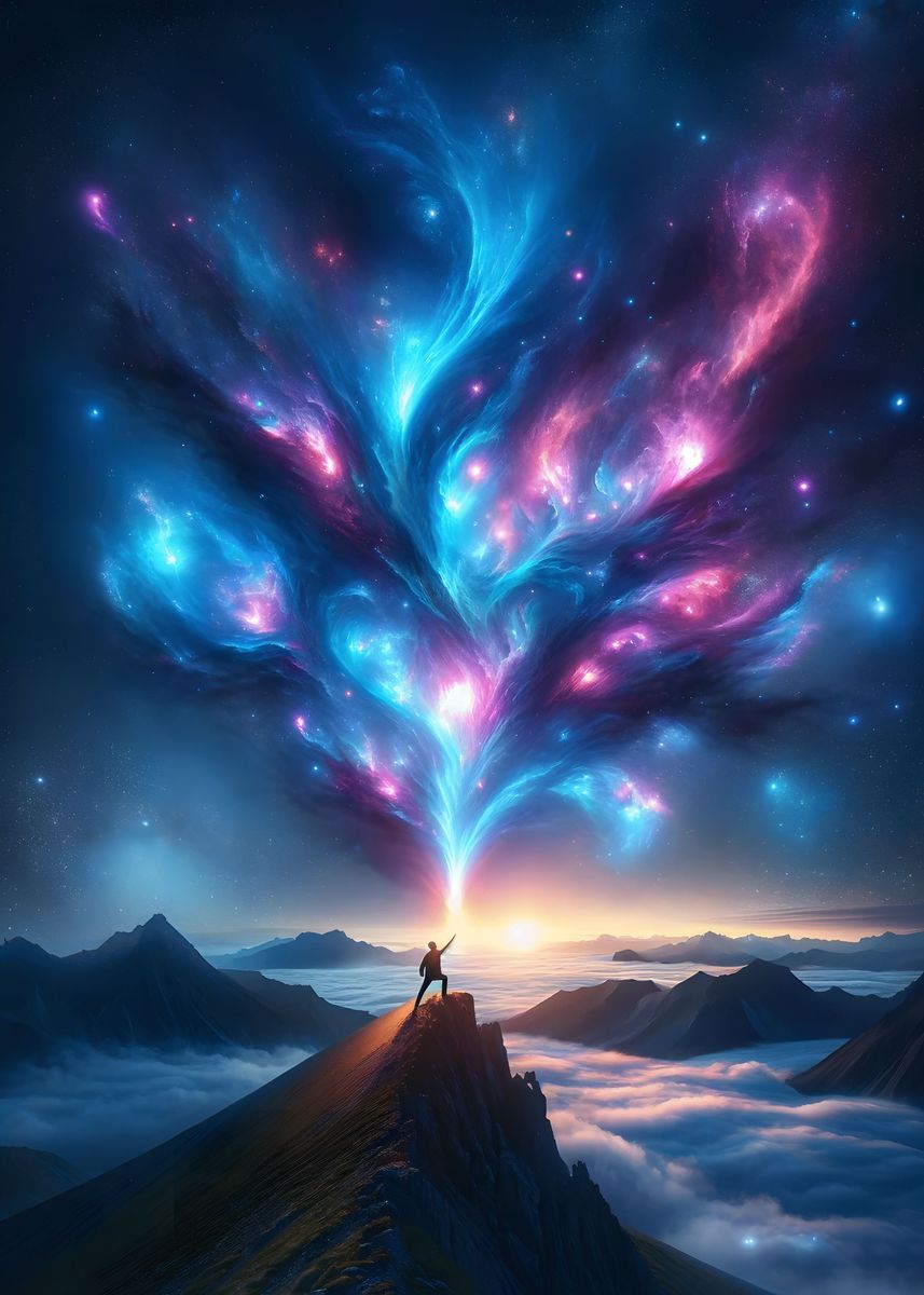 'Celestial Dance Summit' Poster, picture, metal print, paint by Jannick ...