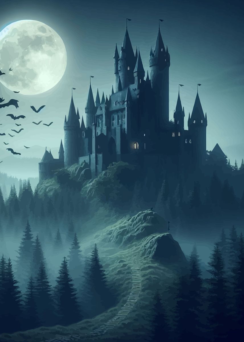 'castle ' Poster, picture, metal print, paint by dunand | Displate