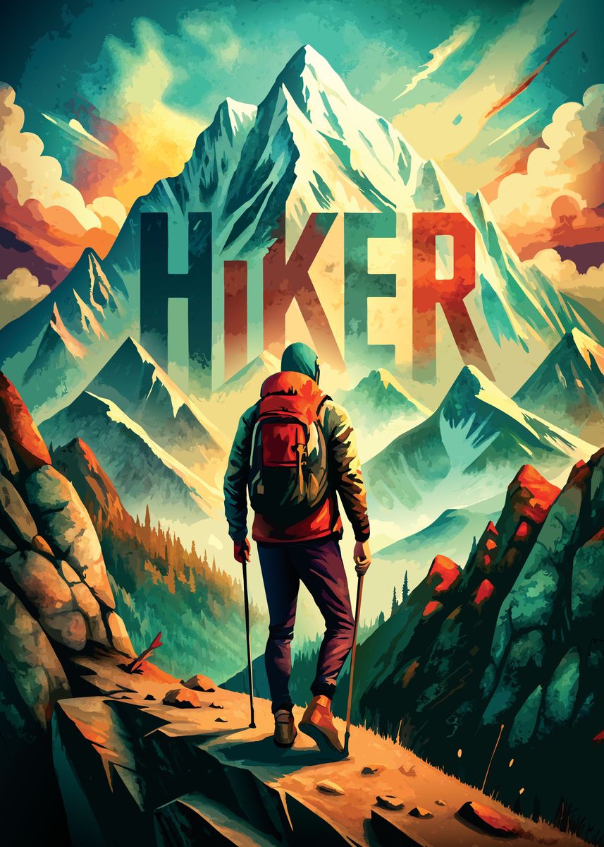 'For Hikers' Poster, picture, metal print, paint by Fireabend Designs ...
