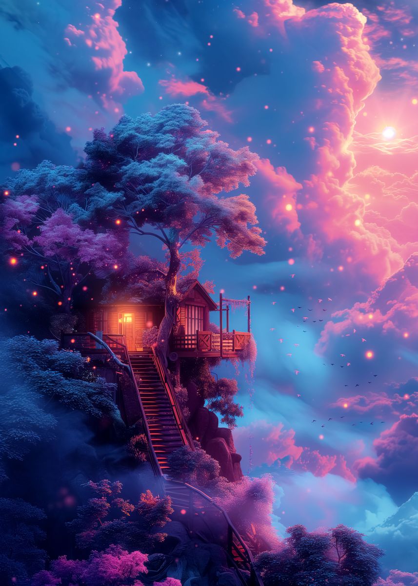 'Fantasy Landscape ' Poster, picture, metal print, paint by the Moooh ...