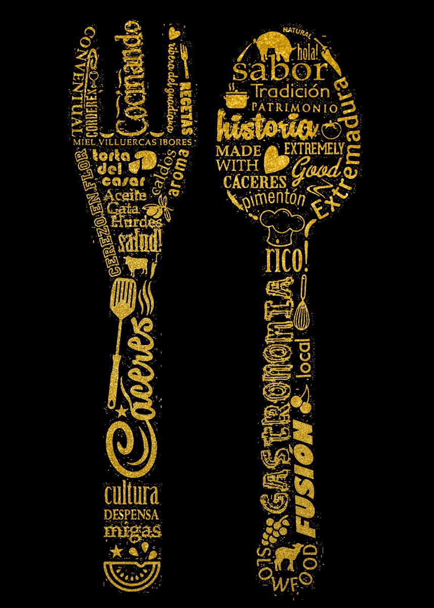 'Cutlery Quotes' Poster, picture, metal print, paint by Fanth | Displate