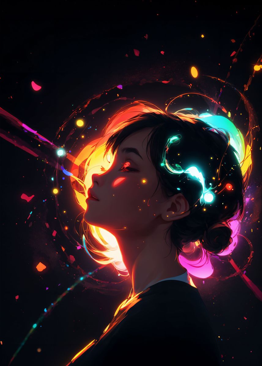 'Synesthesia moment' Poster, picture, metal print, paint by Luxury ...