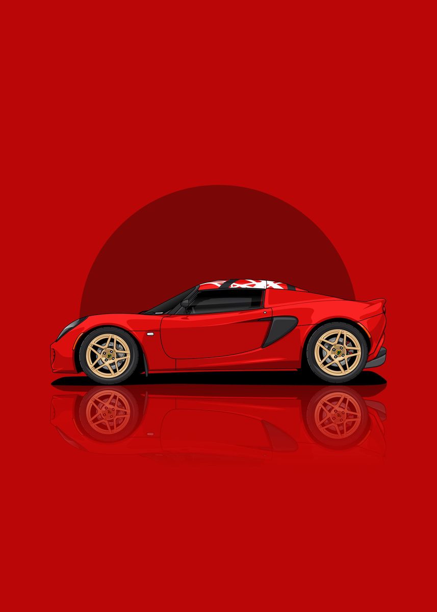 'Art car Lotus Elise' Poster, picture, metal print, paint by Dodi ...