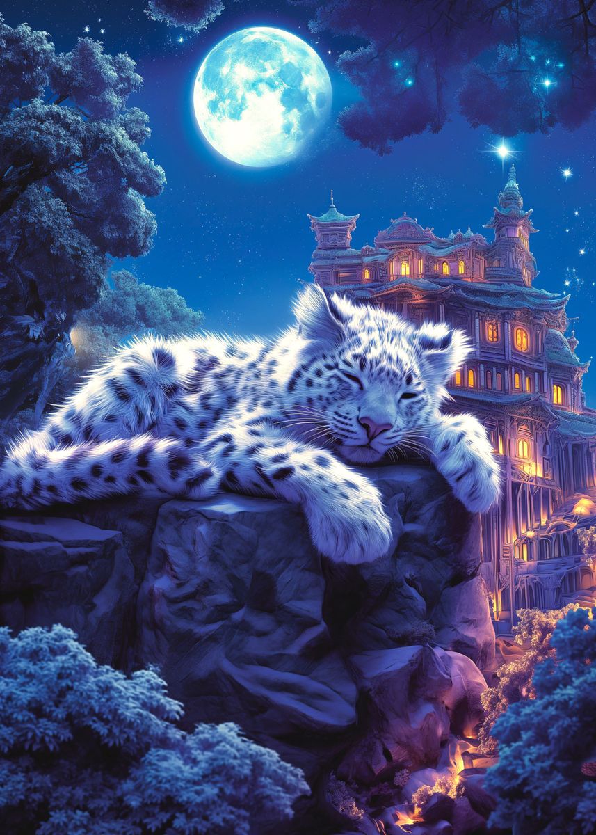 'Cosmos Leopard' Poster, picture, metal print, paint by Wanderlight ...