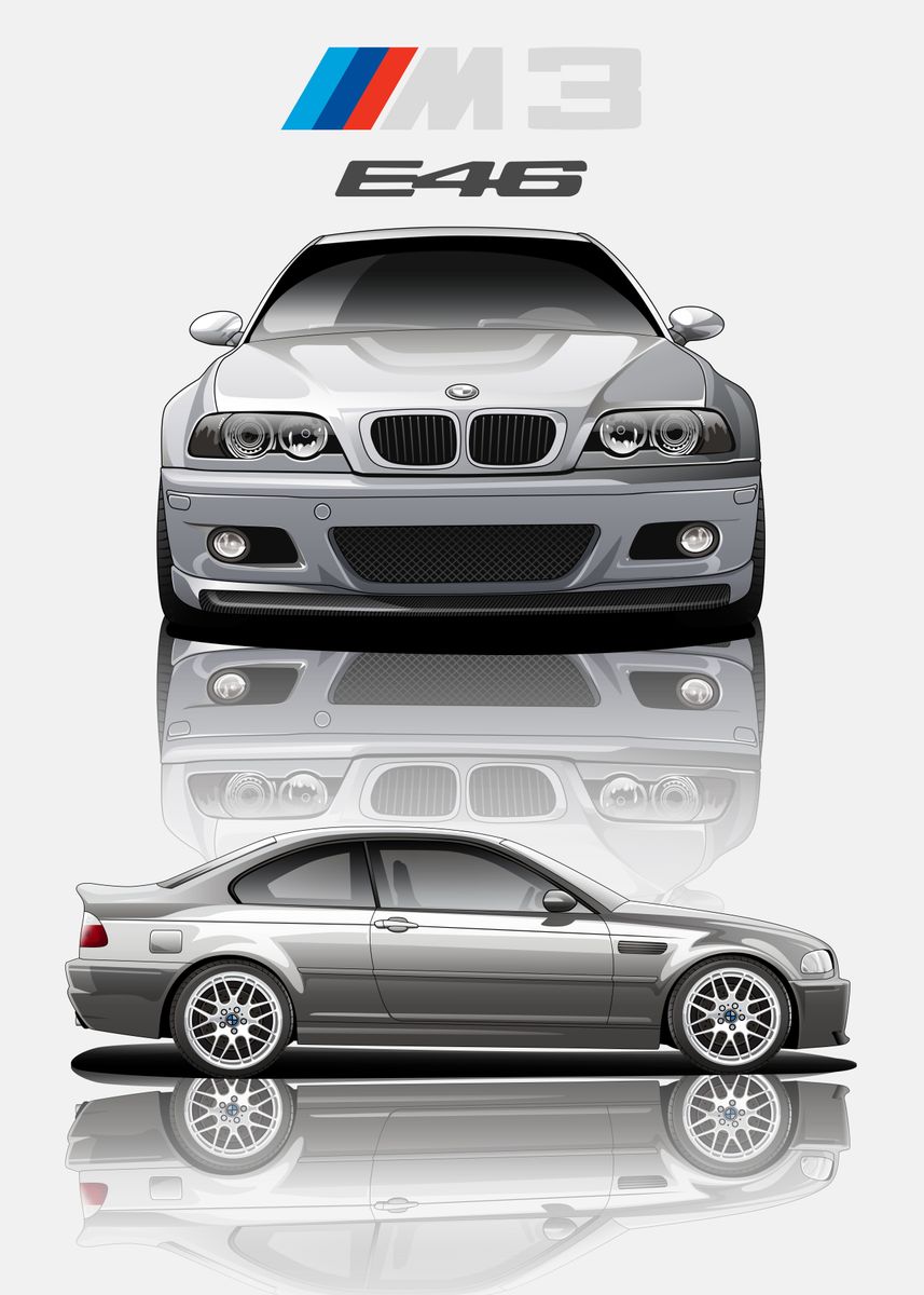 'BMW M3 E46' Poster, picture, metal print, paint by Conceptual ...