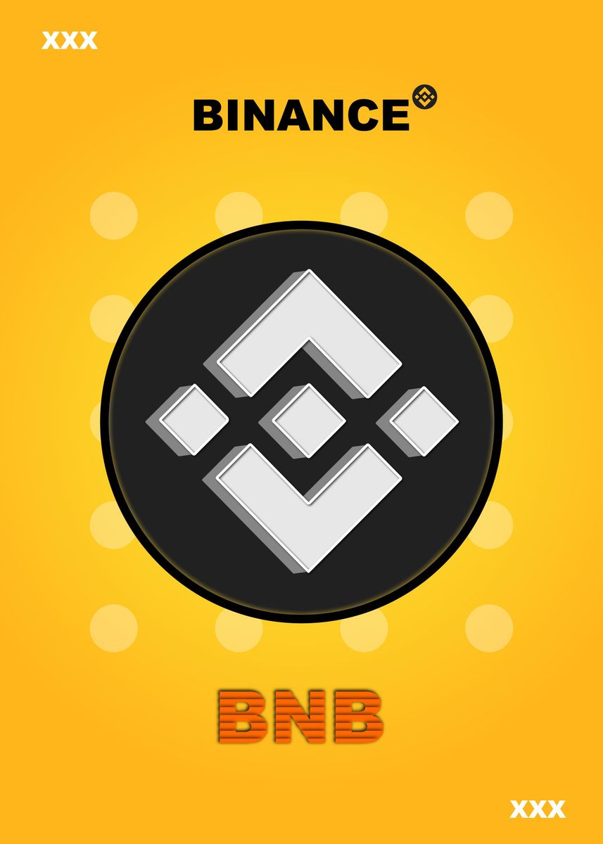 'Binance BNB Cryptocurrency' Poster, picture, metal print, paint by ...