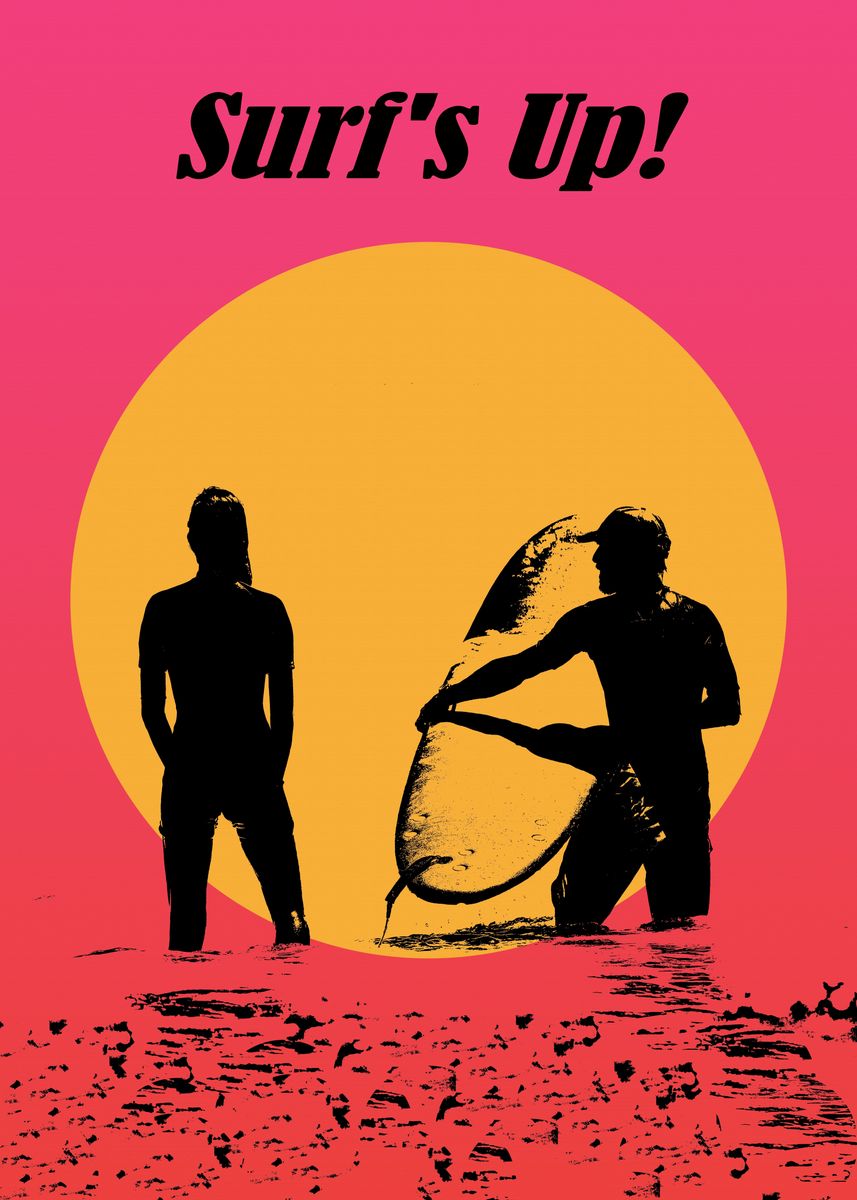 'Endless Summer Surfs Up' Poster, picture, metal print, paint by Steel ...