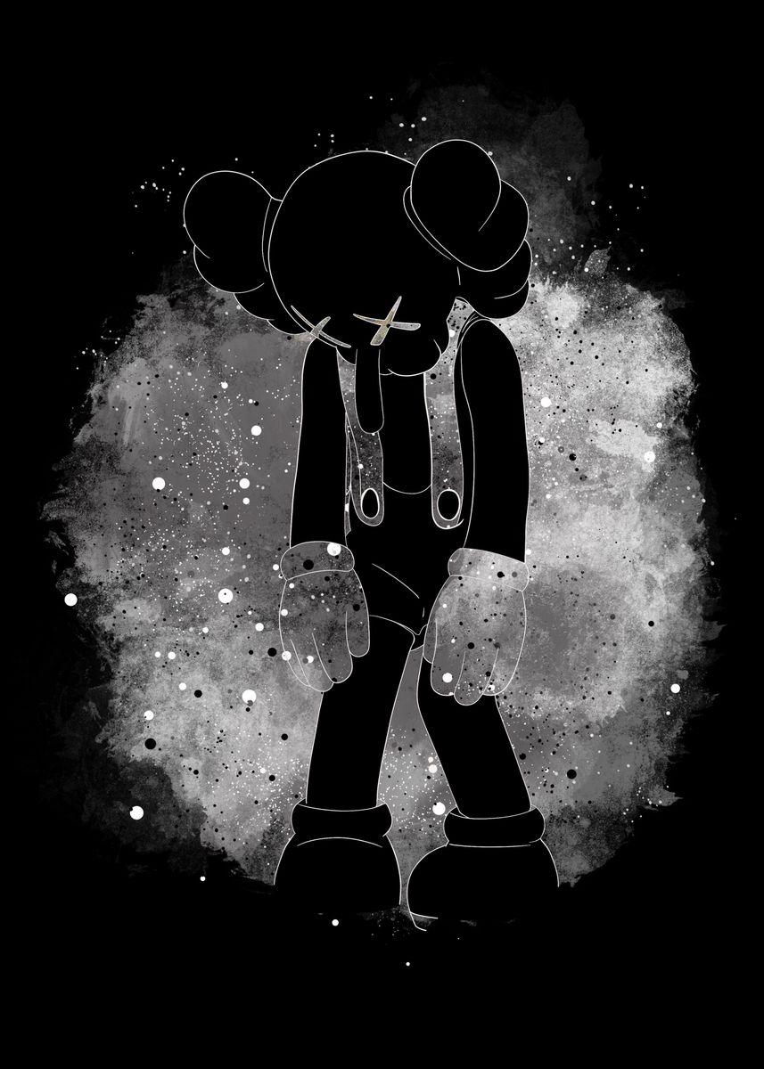 'Gloomy Sad Kaws' Poster, picture, metal print, paint by fay list.art ...