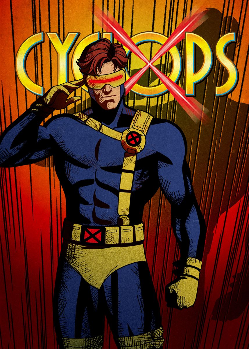 'Cyclops X-Men '97 Cover' Poster, picture, metal print, paint by Marvel | Displate