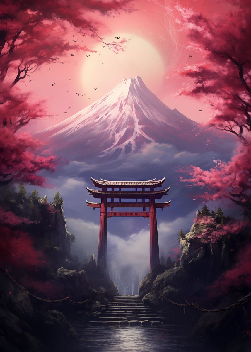 'Japanese Torri Gate' Poster, picture, metal print, paint by VAGANTE ...