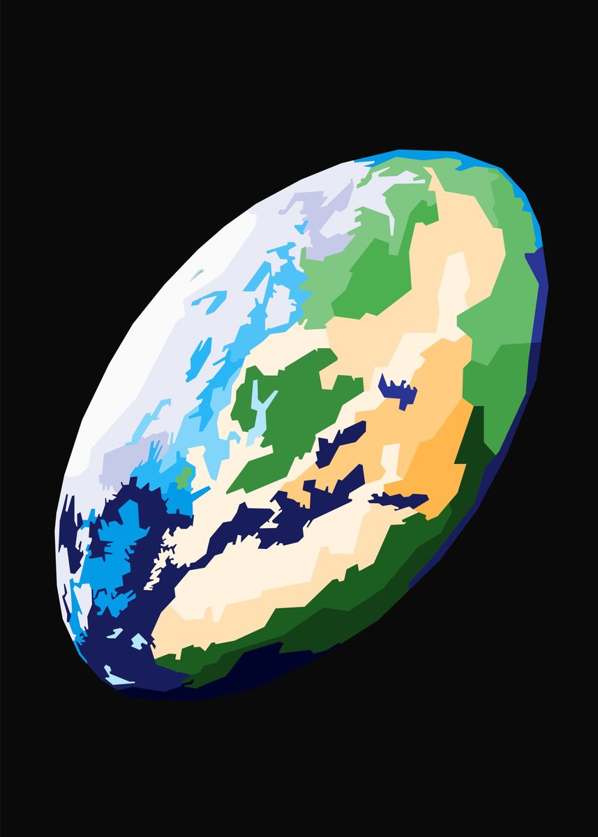 'Rugby Ball World' Poster, picture, metal print, paint by Zeet Art ...