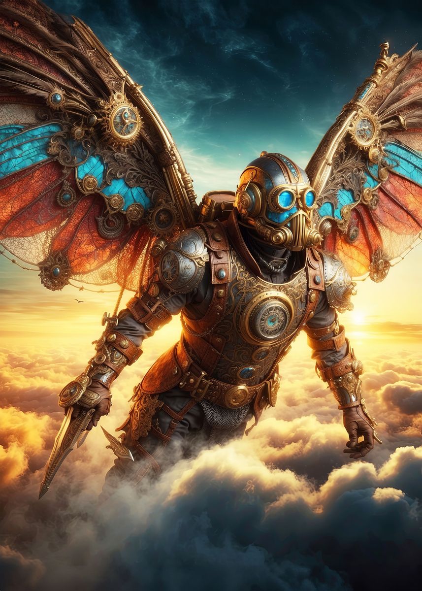 'The Steampunk Guardian' Poster, picture, metal print, paint by Michael ...