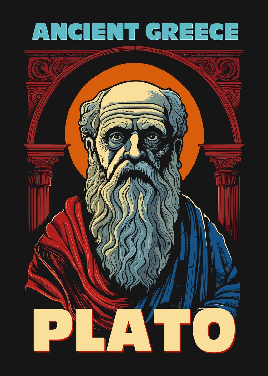 'Plato' Poster, picture, metal print, paint by Portokalis | Displate