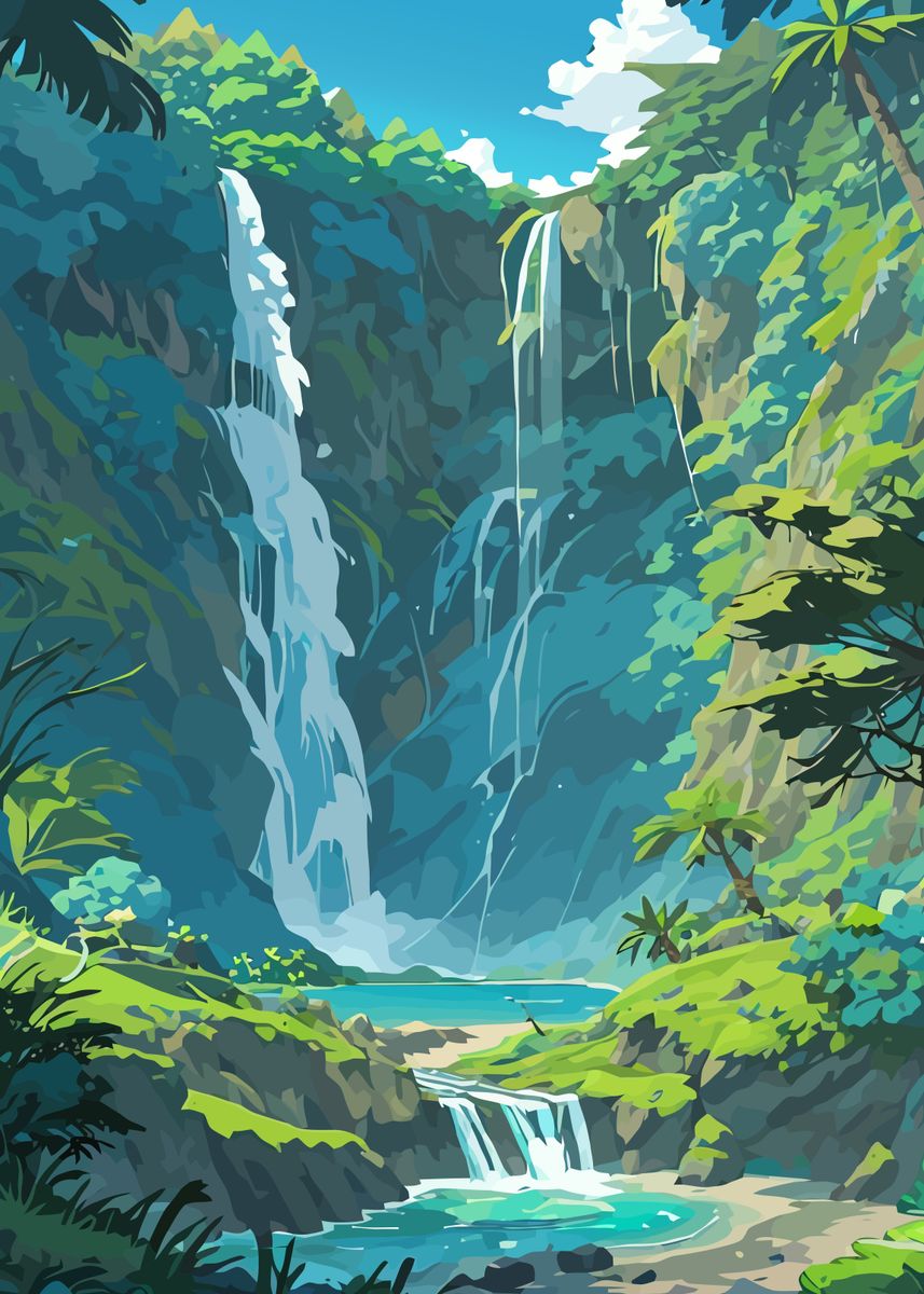 'Going with the flow' Poster, picture, metal print, paint by Naui Art ...