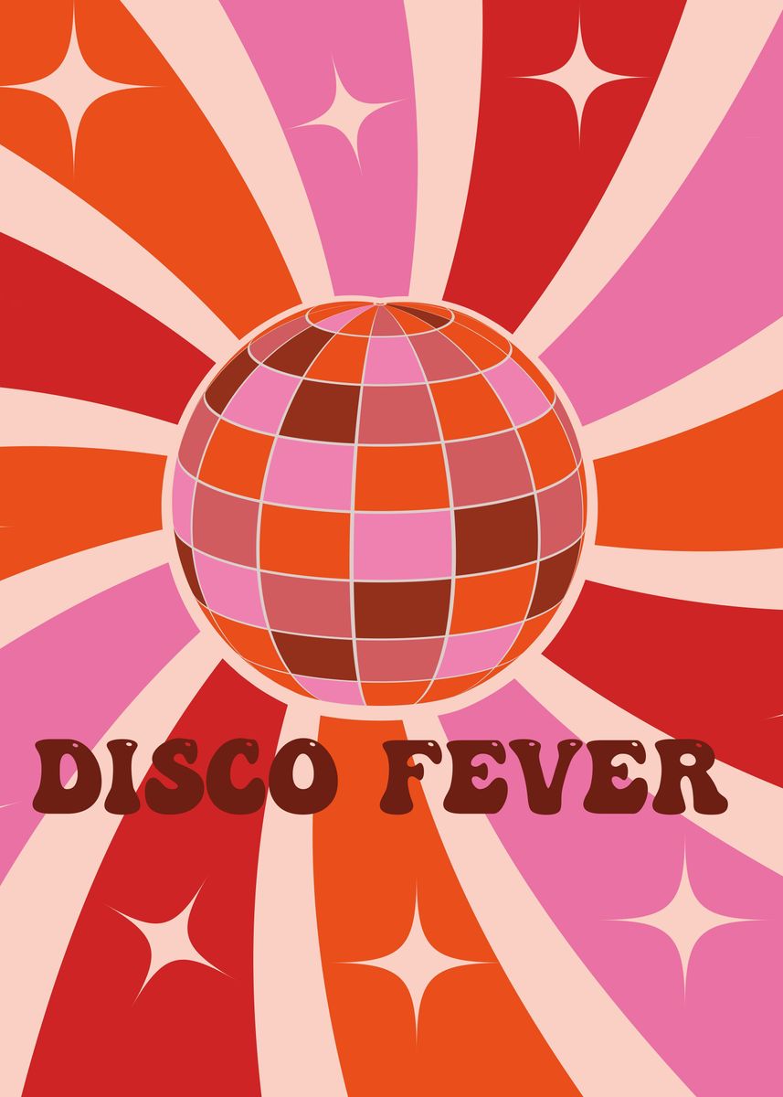 'Groovy Disco Fever ' Poster, picture, metal print, paint by Yasmine ...