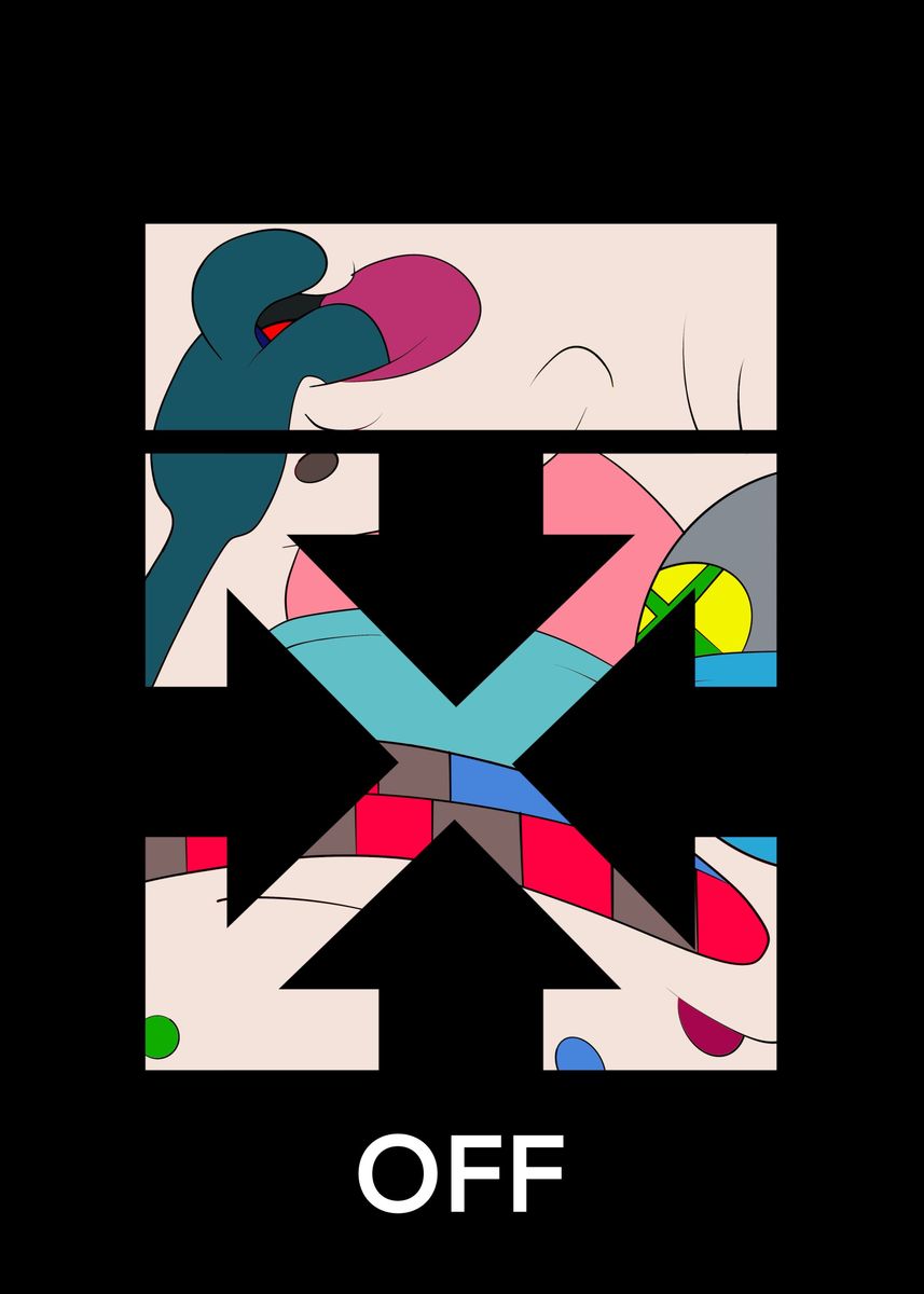 'kaws off ' Poster, picture, metal print, paint by Boon Edgar | Displate