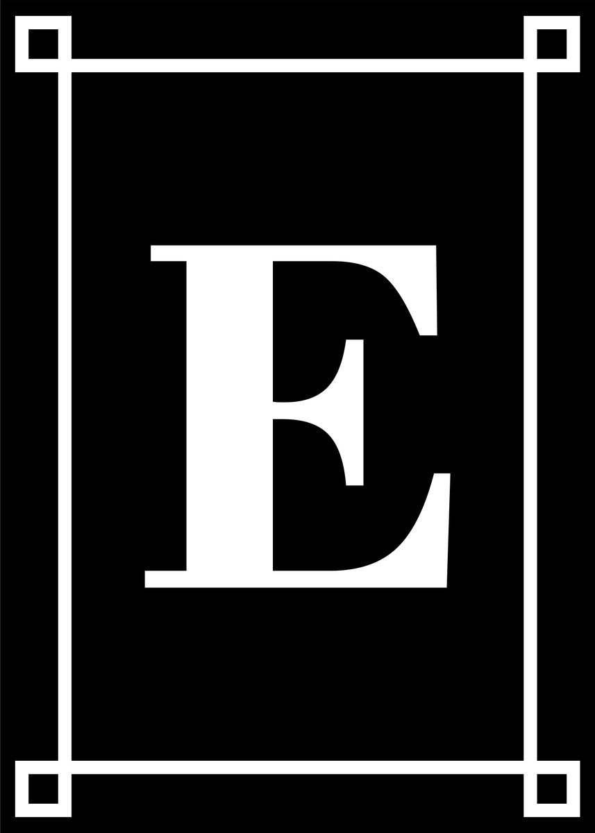 'Alphabet E Intitial Name' Poster, picture, metal print, paint by Heru ...