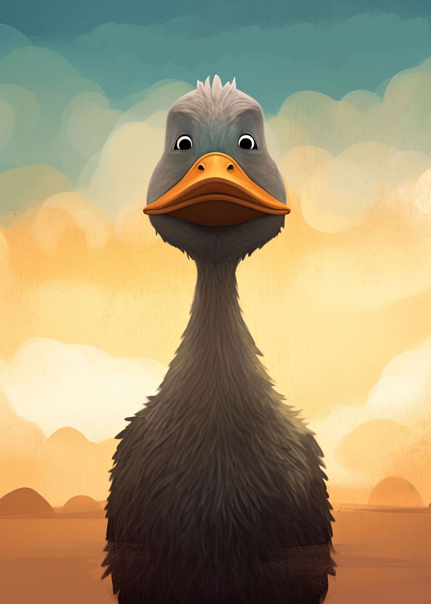 'Funny Duck Illustration ' Poster, picture, metal print, paint by ...