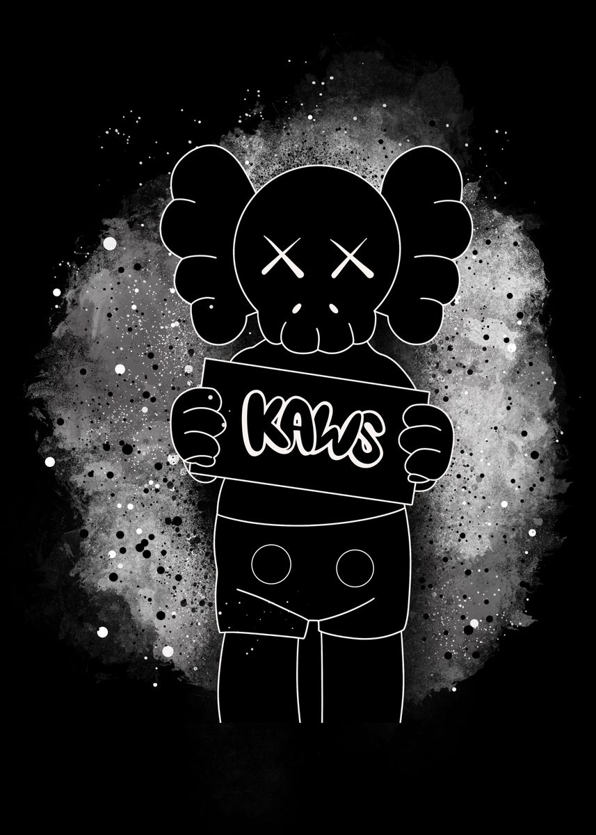 'Kaws dark background' Poster, picture, metal print, paint by fay list ...
