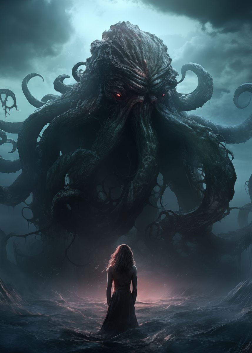 'Mythos of Cthulhu' Poster, picture, metal print, paint by Tyler ...