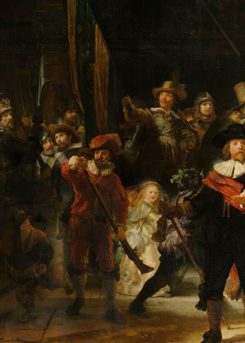 'The Night Watch Rembrandt' Poster, picture, metal print, paint by ...