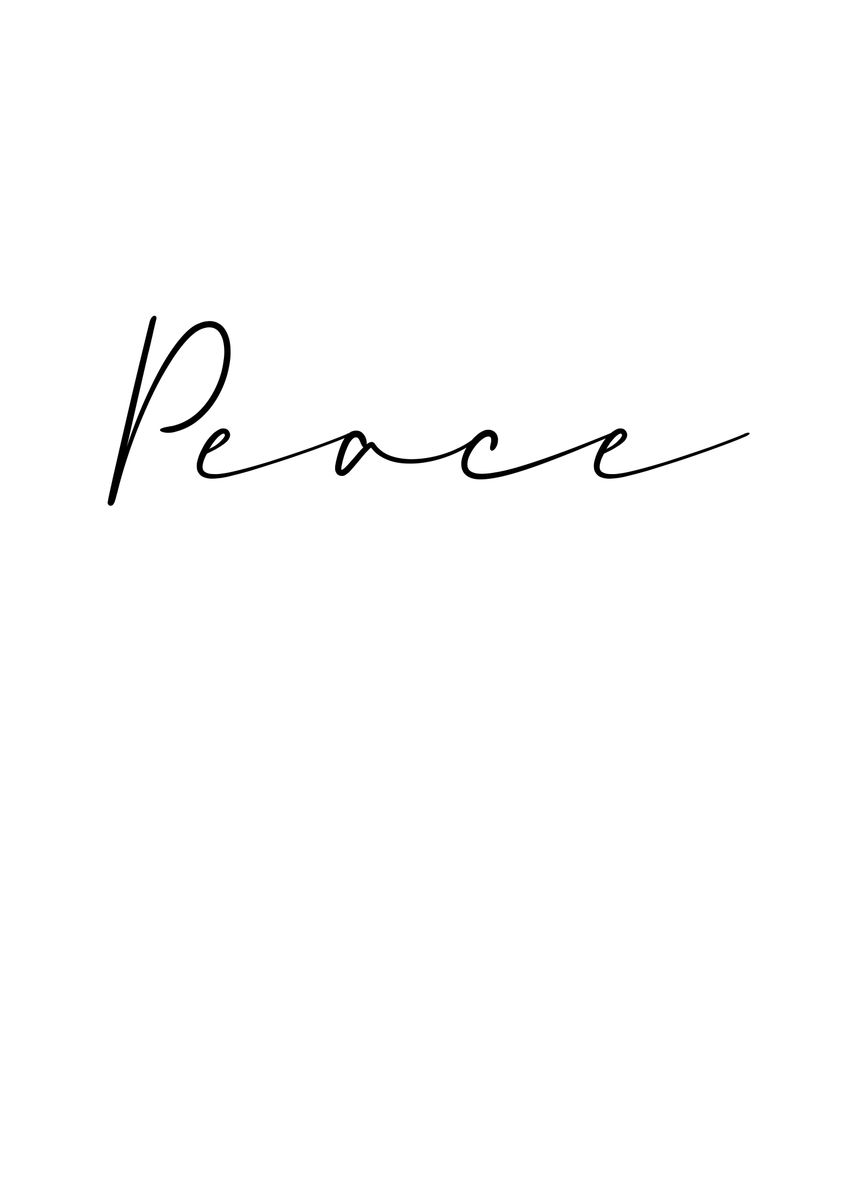 'Peace Text Art' Poster, picture, metal print, paint by dkDesign | Displate