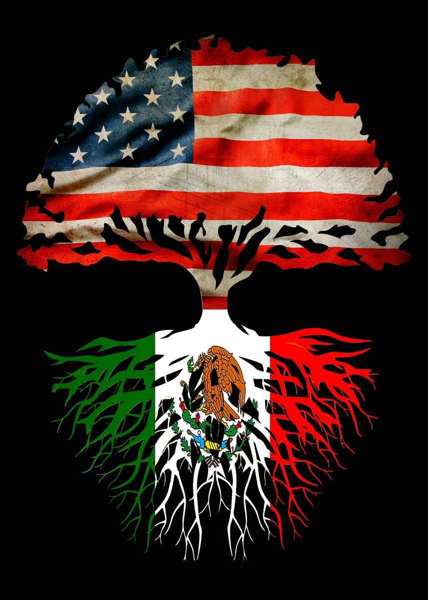 'American grown mexico root' Poster, picture, metal print, paint by J ...