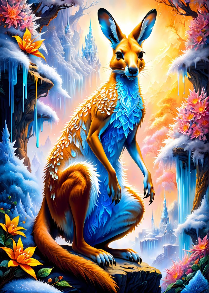 'Mythical Kangaroo' Poster, picture, metal print, paint by Poster ...