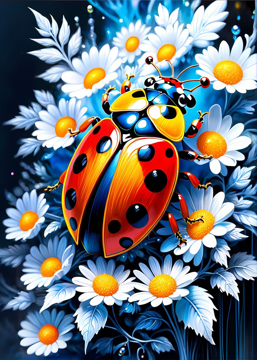 'Mythical Ladybug' Poster, picture, metal print, paint by Poster ...