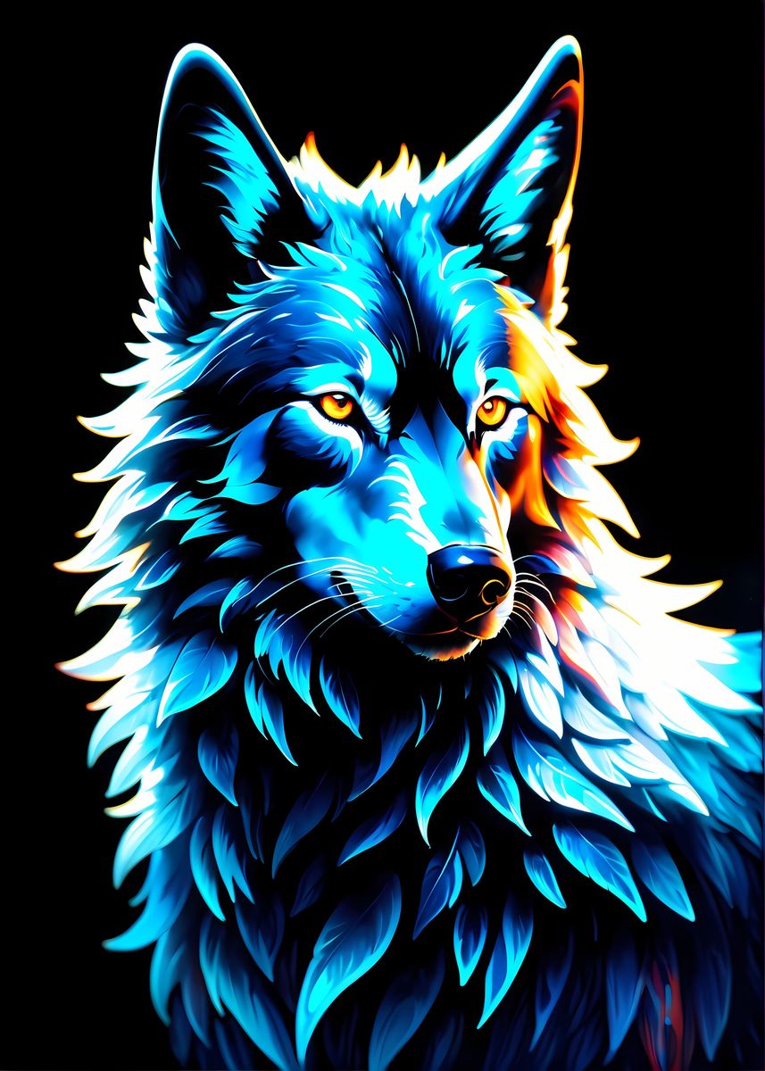 'Magic Realism Wolf' Poster, picture, metal print, paint by Trending ...