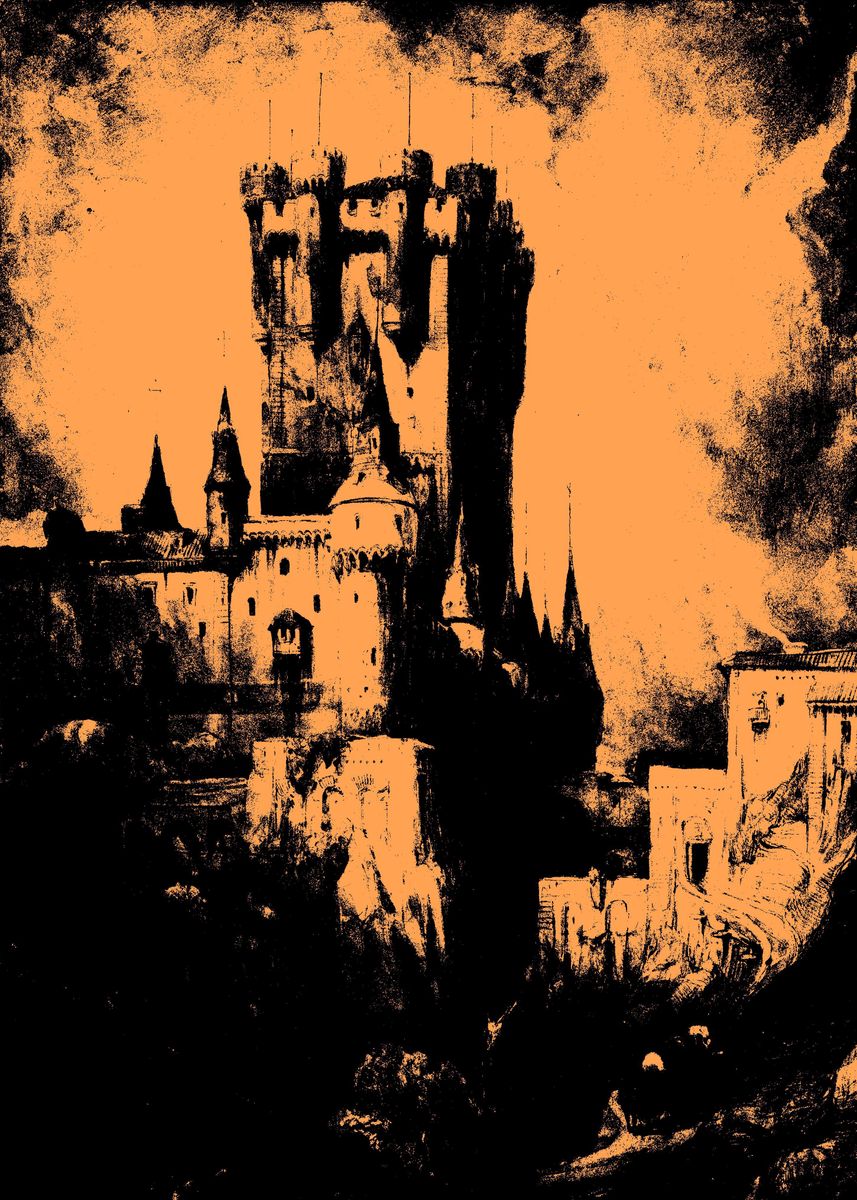 'Sunset Citadel' Poster, picture, metal print, paint by EPeacockVFX ...